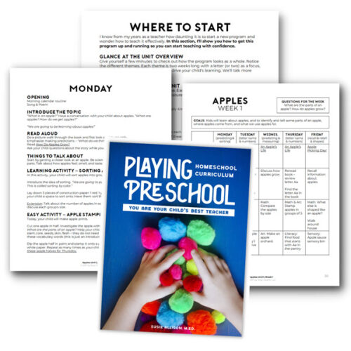 Playing Preschool Year 1: A Homeschool Preschool Program